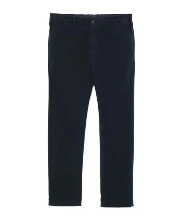 Incotex Pressed-crease Tapered Trousers - Blue