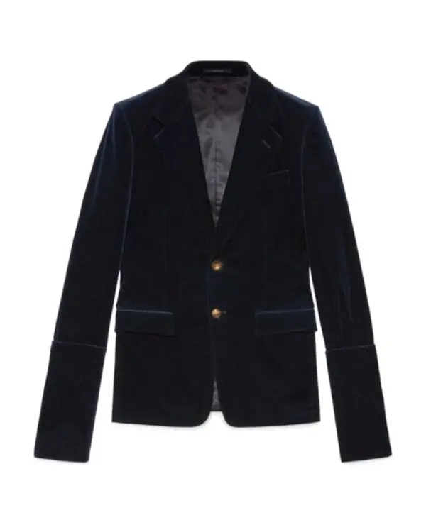 Gucci Velvet Blazer - Blue