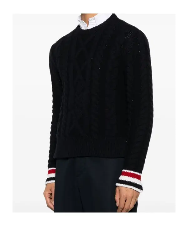 Thom Browne Aran Cable Stitch Pullover
