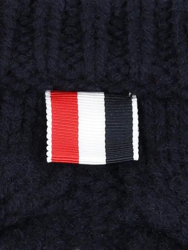 Thom Browne Aran Cable Stitch Pullover - Navy Blue