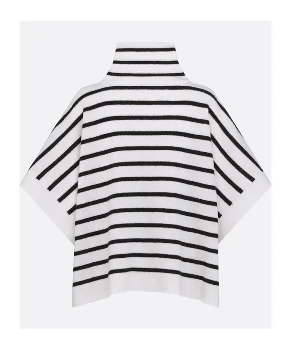 Dior Christian Striped High Neck Cape