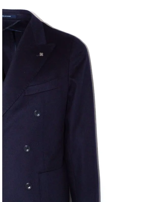 Tagliatore Felted-finish Double-breasted Blazer - Black