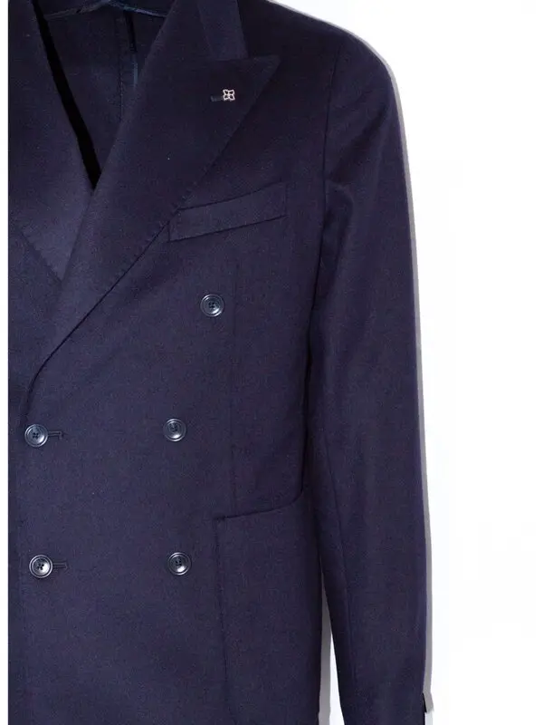 Tagliatore Felted-finish Double-breasted Blazer - Black