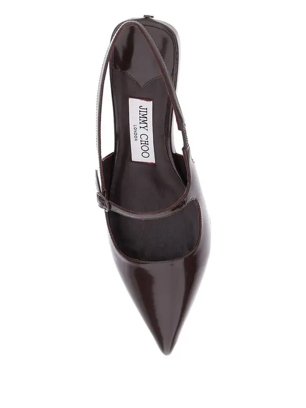 JIMMY CHOO 45mm Didi Slingback Pointed-toe Pumps - Black