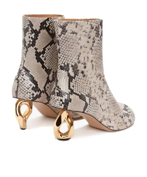 J.W.ANDERSON Ankle Boots With Sculptural Heel - Nude