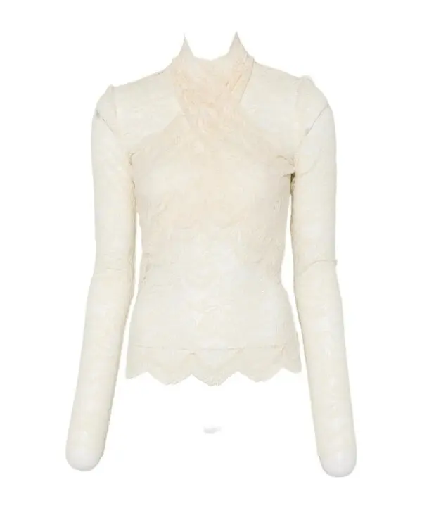 Rabanne Lace Mock-neck Top - Multicolor
