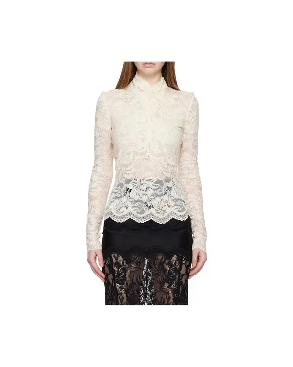Rabanne Lace Mock-neck Top - Multicolor