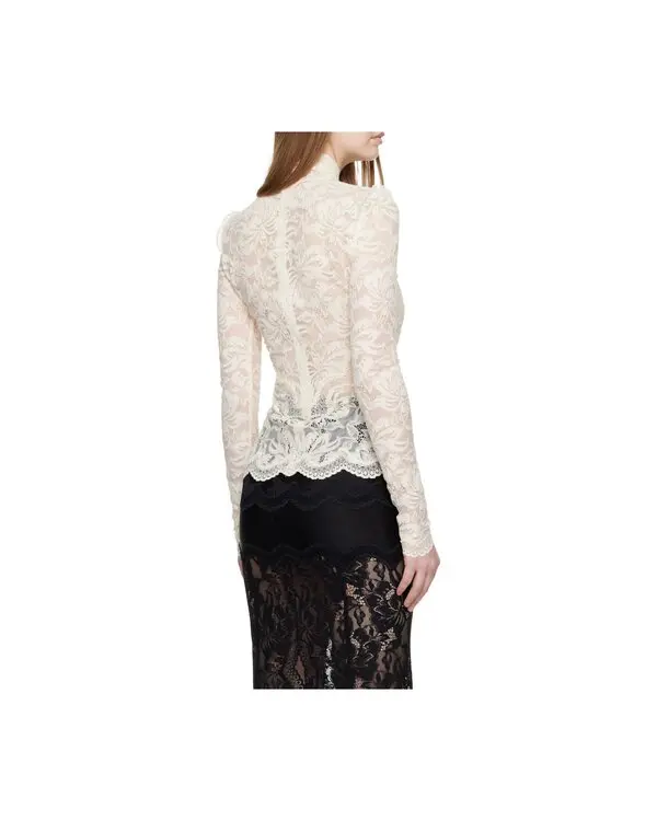 Rabanne Lace Mock-neck Top - Multicolor