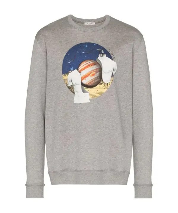 Valentino Garavani Round Neck Printed Sweater