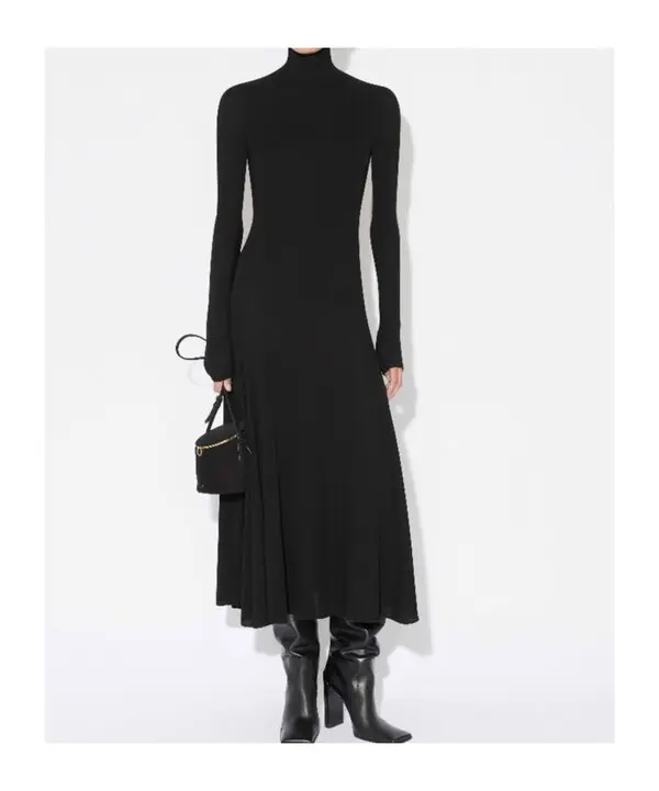 Alaïa Fluid Jersey Heart Cut-out Maxi Dress - Black