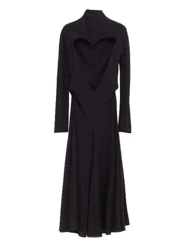 Alaïa Fluid Jersey Heart Cut-out Maxi Dress - Black