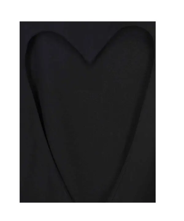 Alaïa Fluid Jersey Heart Cut-out Maxi Dress - Black