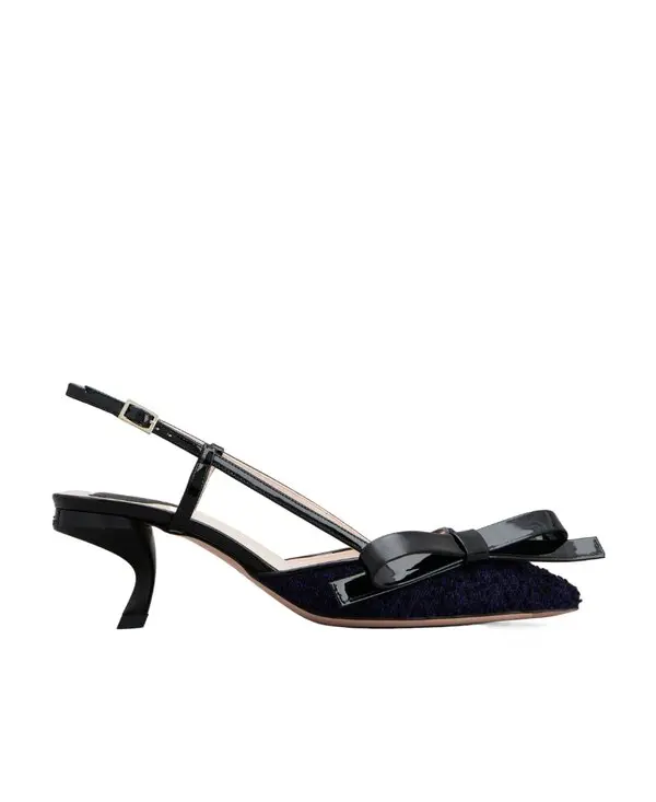 ROGER VIVIER Virgule Bow Slingback Pumps