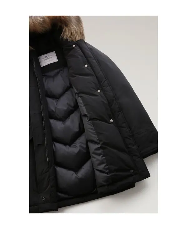 Woolrich Arctic Parka With Raccoon Trim - Black