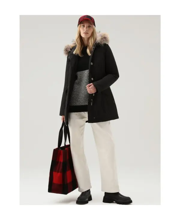 Woolrich Arctic Parka With Raccoon Trim - Black