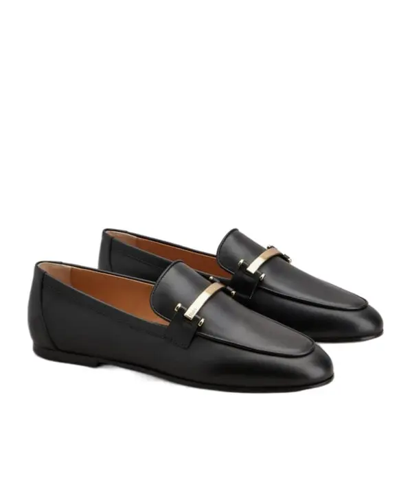 TOD'S Clamp Detailed Slip-on Loafers - Black