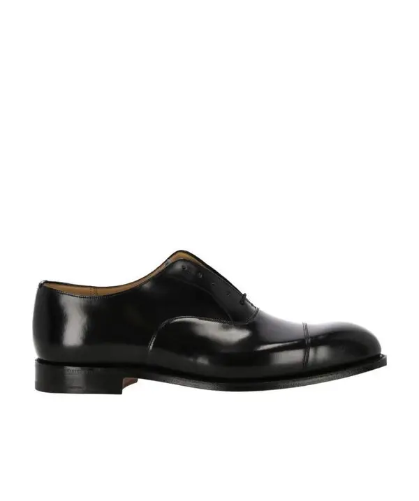 Church's Calfskin Lace-up Oxford Shoes - Black