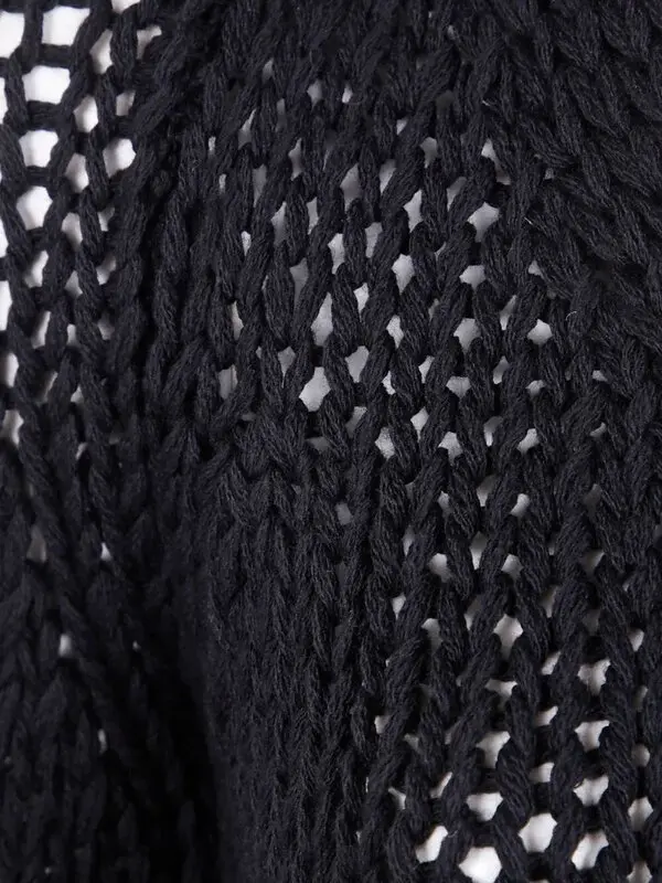 SAPIO Open Knit V-neck Sweater