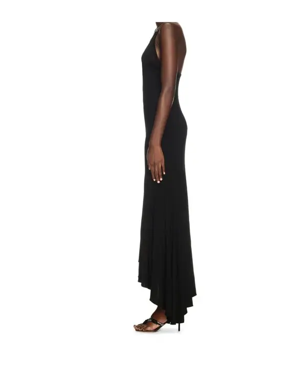 Off-White Asymmetrical Hem Dress - Black