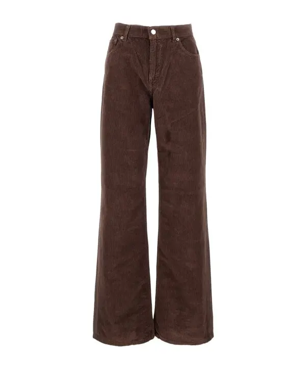 HAIKURE Logo Patch Straight-leg Corduroy Trousers