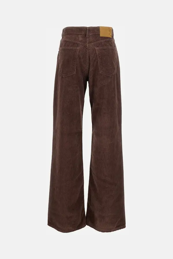 HAIKURE Logo Patch Straight-leg Corduroy Trousers