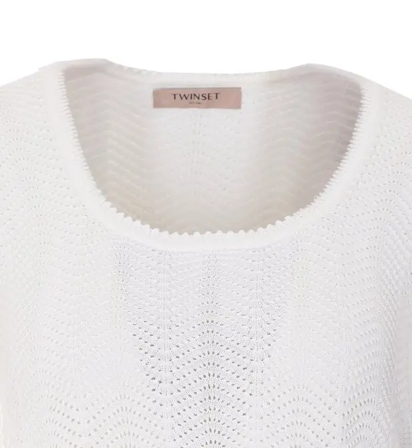 TWINSET Fitted Ruffled Jumper