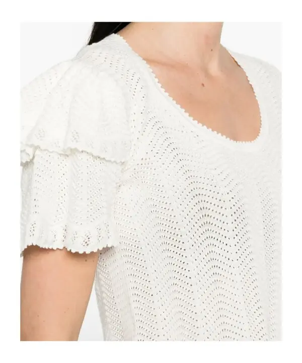 TWINSET Fitted Ruffled Jumper