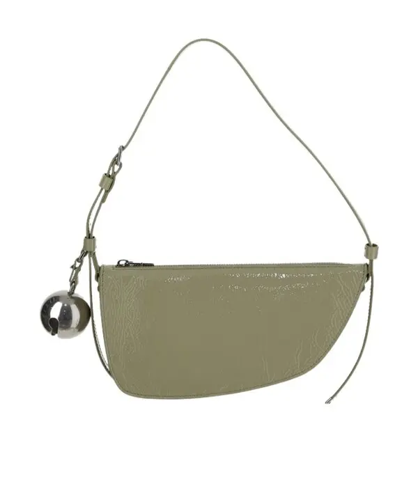 Burberry Mini Shield Bell Charm Shoulder Bag - Hunter
