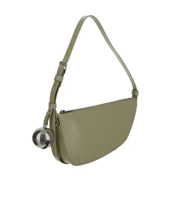 Burberry Mini Shield Bell Charm Shoulder Bag - Hunter
