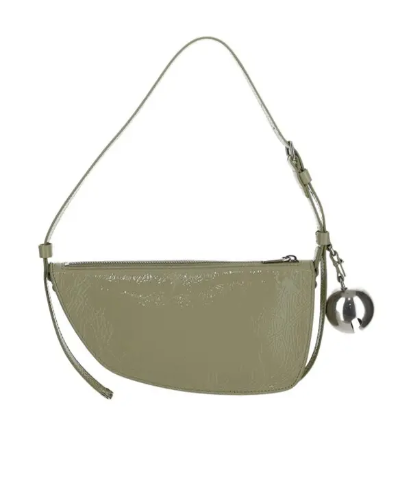 Burberry Mini Shield Bell Charm Shoulder Bag - Hunter