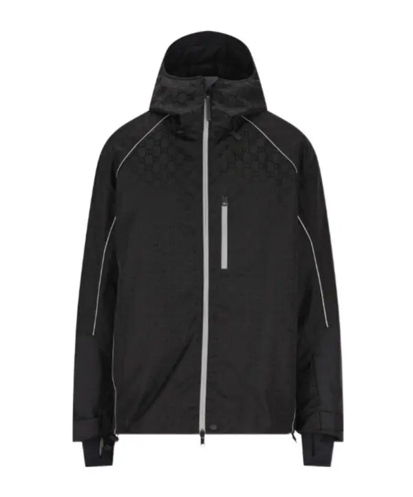 Gucci Gg Jacquard Zip-up Hooded Jacket