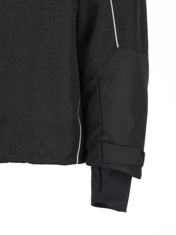 Gucci Gg Jacquard Zip-up Hooded Jacket