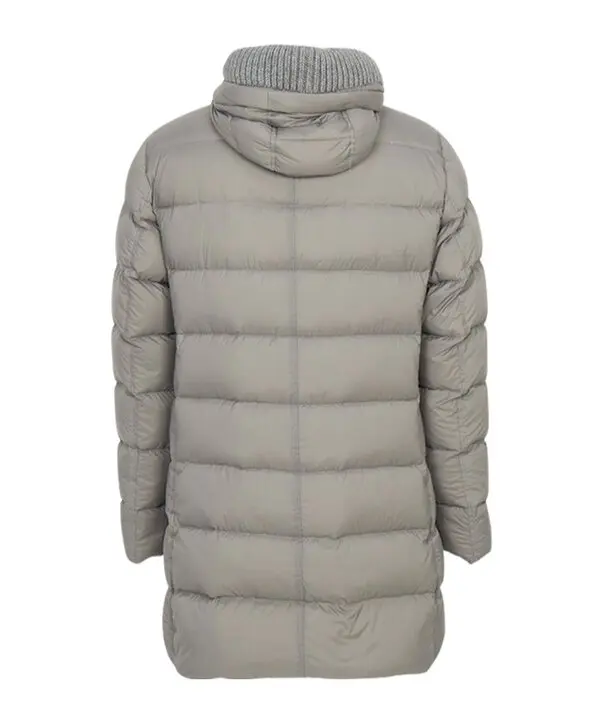 Herno Quilted Hooded Puffer Coat With Detachable Hood - Gray