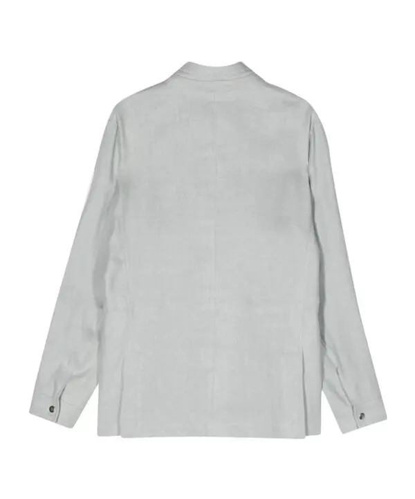 Eleventy Four-pockets Linen Jacket - Gray