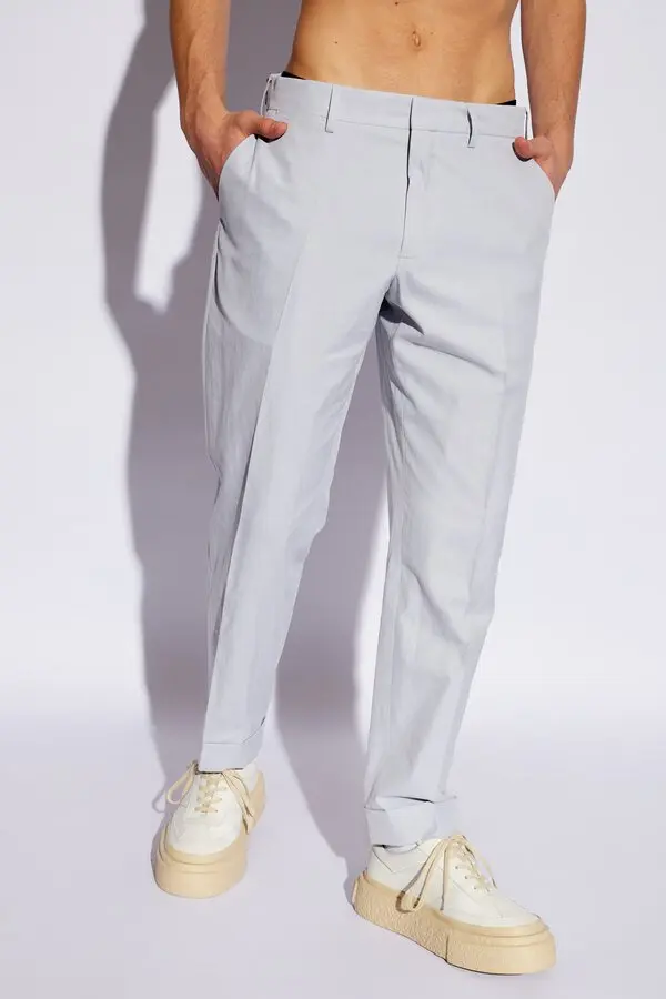 Dries Van Noten Tailored Casual Trousers - White