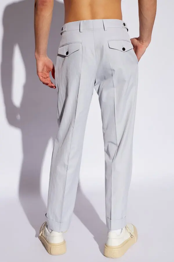 Dries Van Noten Tailored Casual Trousers - White