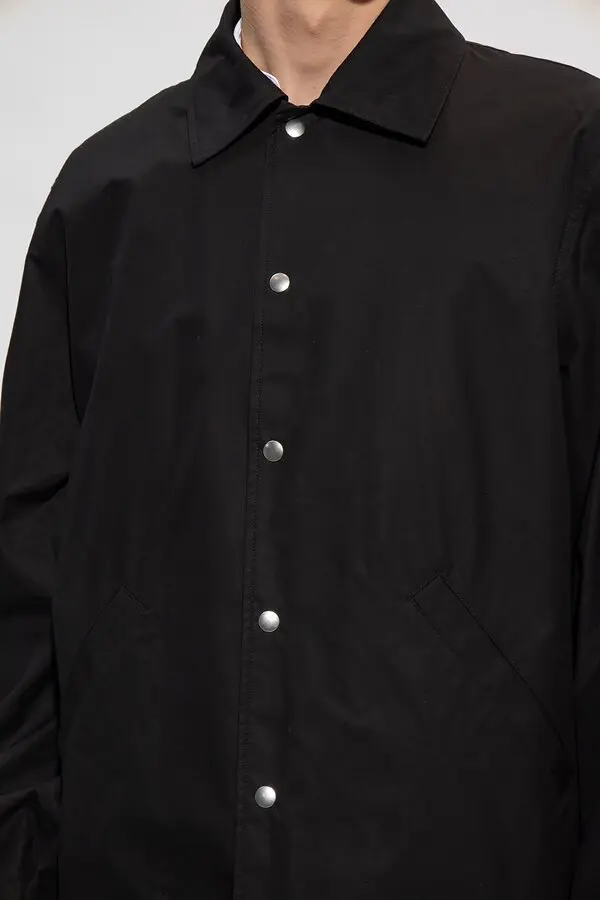 JIL SANDER Logo Printed Long-sleeved Jacket - Black