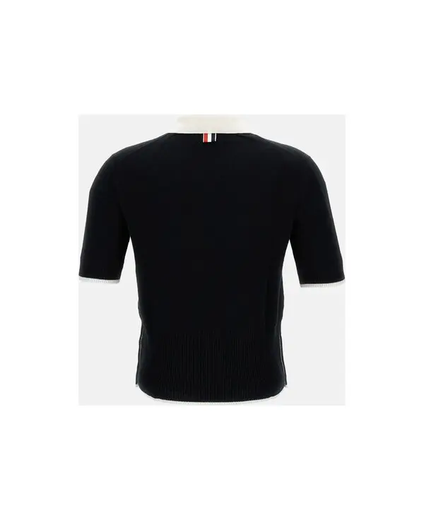 Thom Browne Keyhole Cashmere Polo Shirt