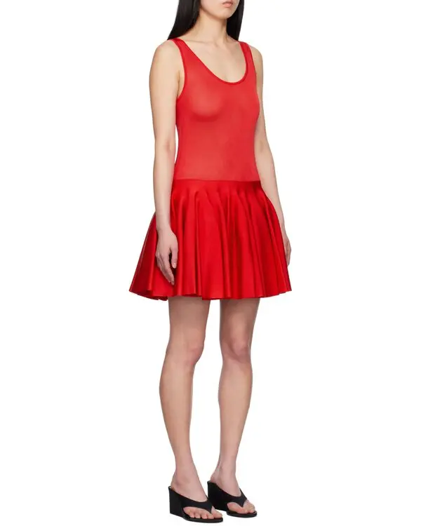 Alaïa Knitted Godet Mini Dress