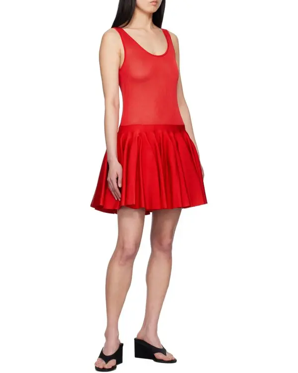 Alaïa Knitted Godet Mini Dress