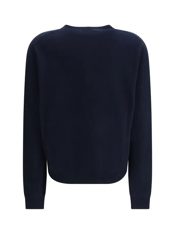 Miu Miu Long Sleeve Crewneck Jumper With Logo Detail