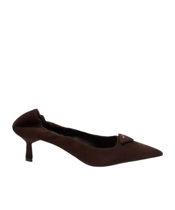 Prada Suede Pointed-toe Stiletto Pumps - Brown