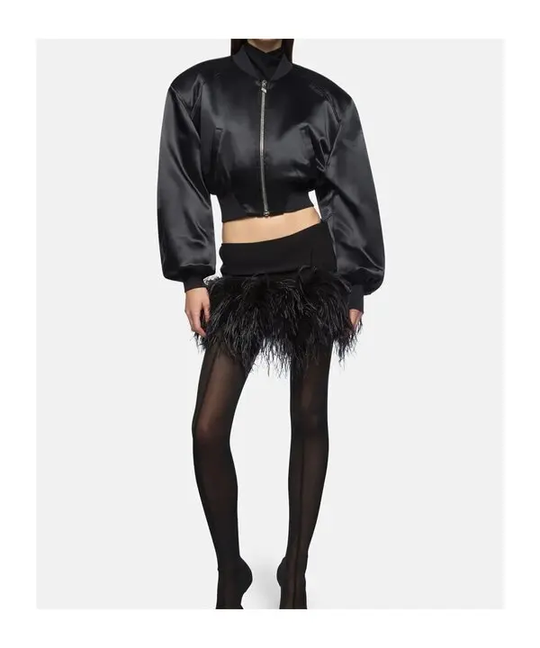 Attico Cropped Bomber Jacket