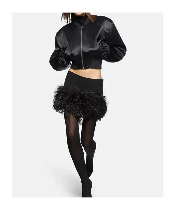 Attico Cropped Bomber Jacket