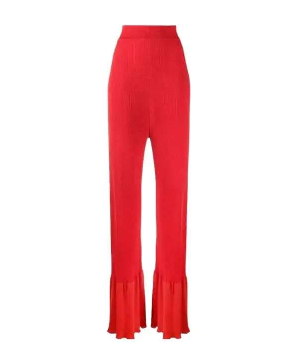 Stella McCartney Ribbed Knit Trousers - Red