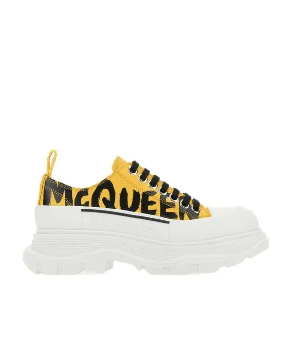 Alexander McQueen Logo Printed Chunky Sneakers - Yellow