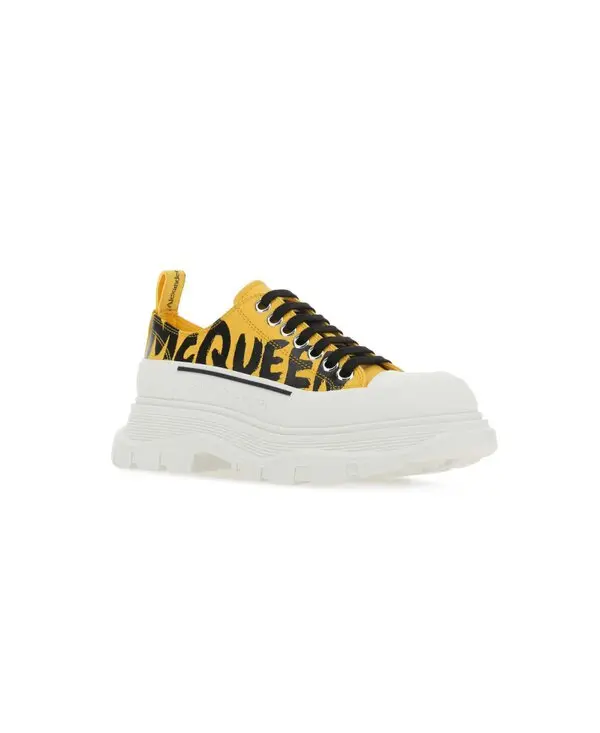 Alexander McQueen Logo Printed Chunky Sneakers - Yellow