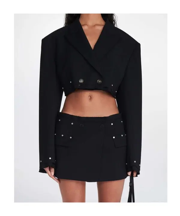 DION LEE Wool Mid-waist Mini Skirt