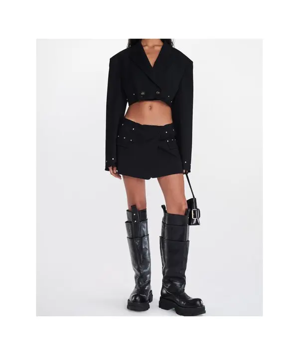 DION LEE Wool Mid-waist Mini Skirt