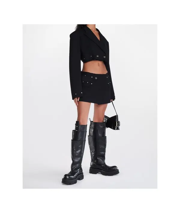 DION LEE Wool Mid-waist Mini Skirt